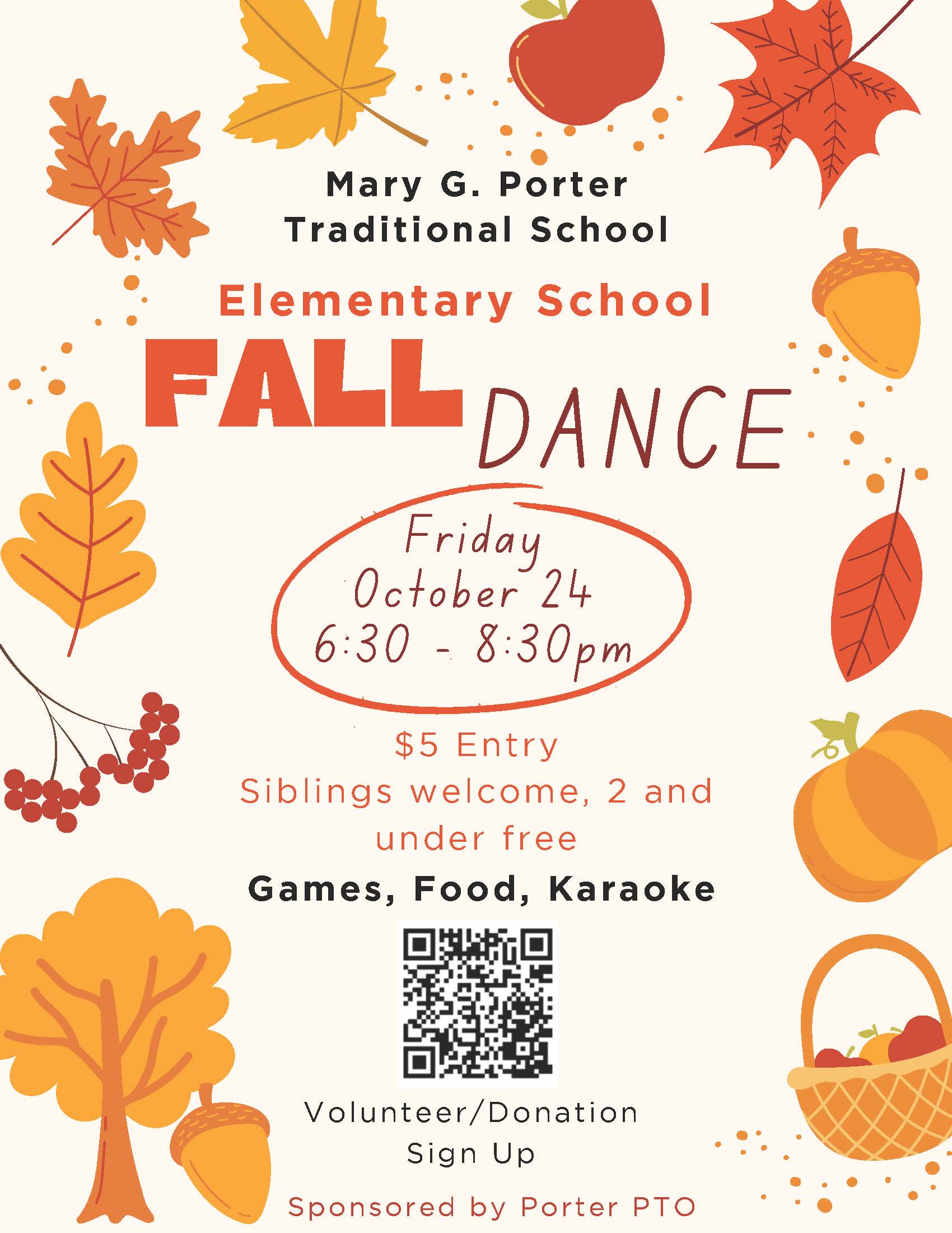 PTO's ELEMENTARY FALL DANCE - Porter Traditional School